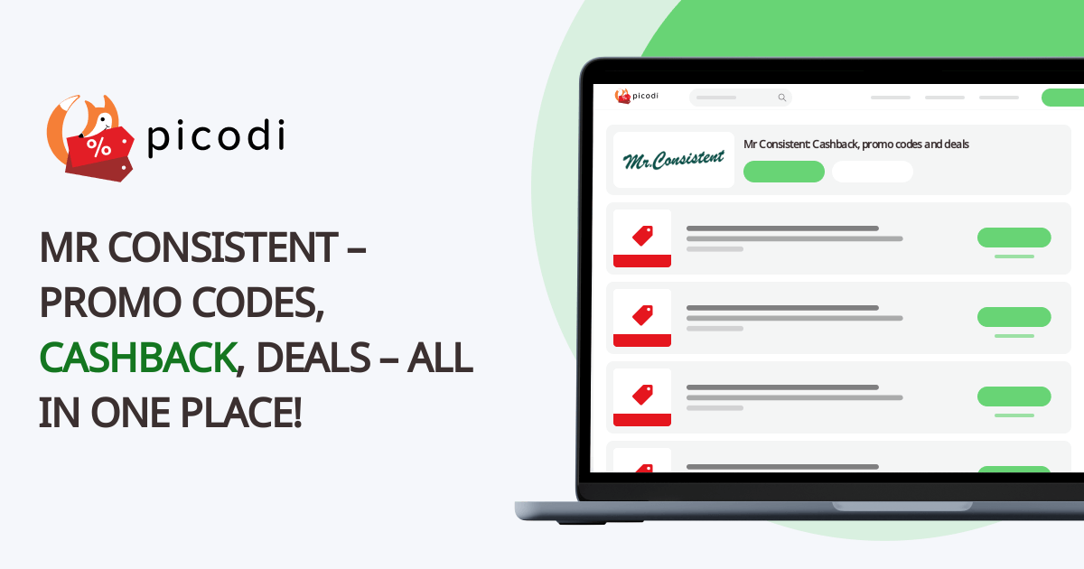 Mr Consistent discount code | October 2025 | Picodi Australia