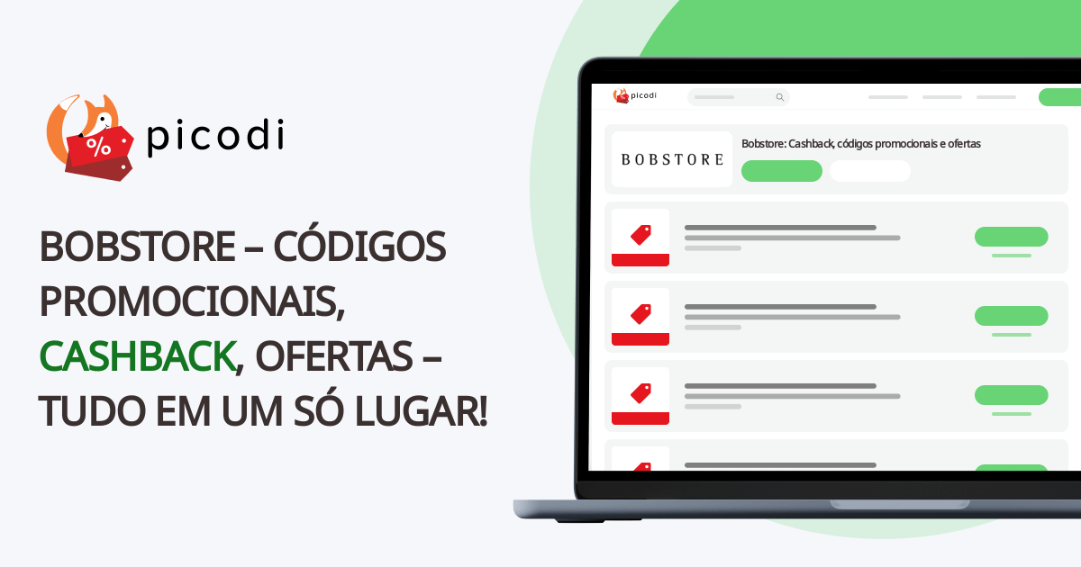Cupom de desconto Bobstore | Setembro 2025 | Picodi Brasil