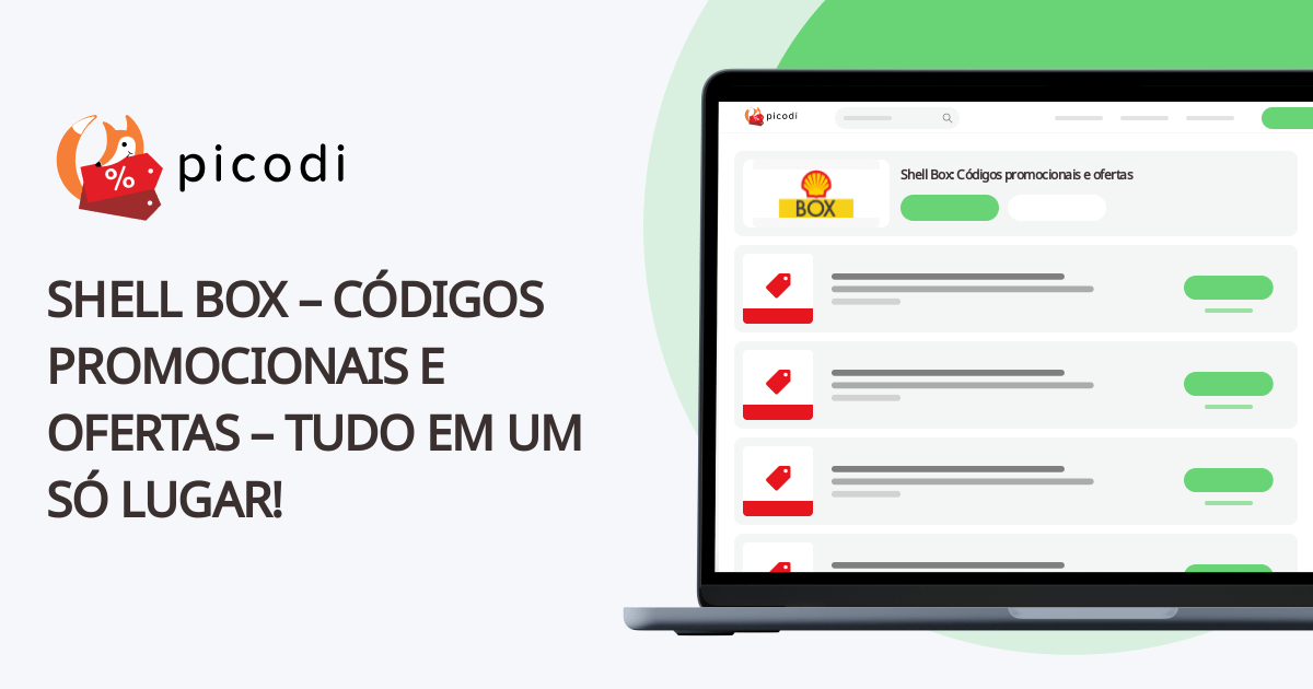 Cupom Shell Box | Outubro 2025 | Picodi Brasil