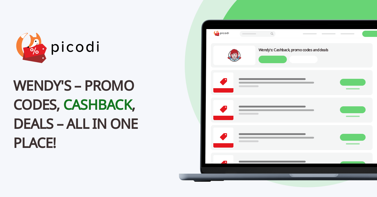 Wendy's promo code | $4.93 | May 2026 | Picodi Canada