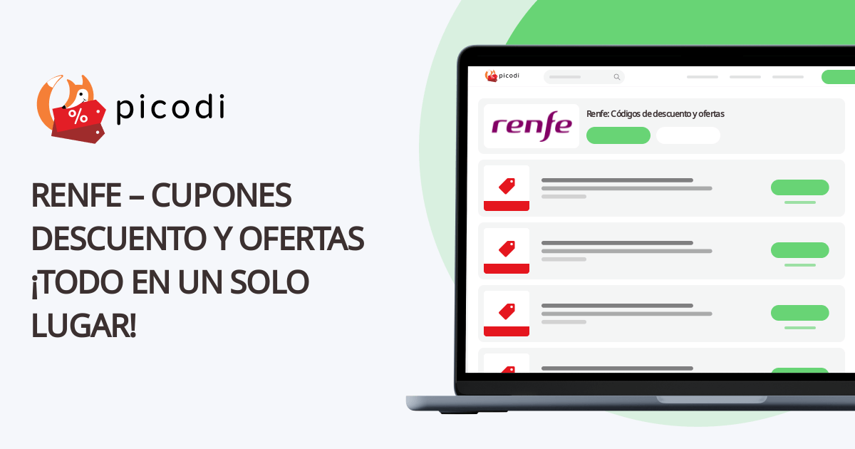 Codigo promocional Renfe | Enero 2026 | Picodi España