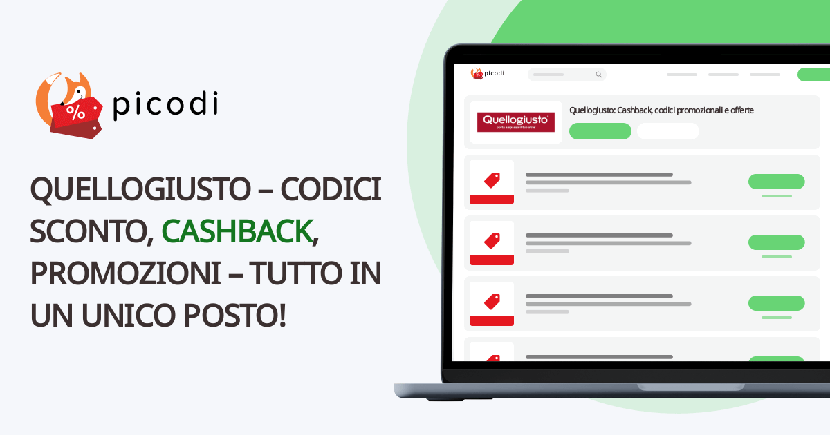 Codice sconto Quellogiusto | Ottienilo ora! | Ottobre 2025
