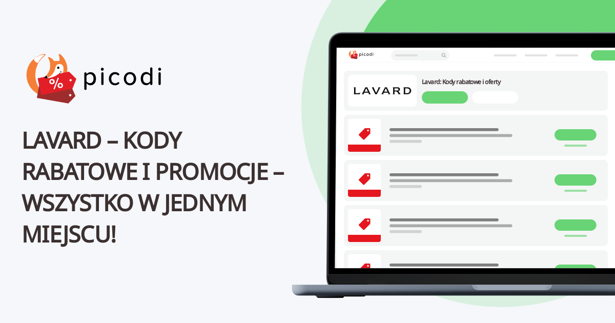 Lavard kod rabatowy | Styczeń 2026 - Picodi