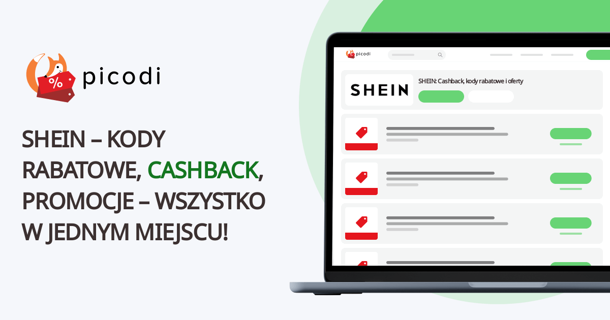 SHEIN kod rabatowy | 85% | Październik 2025 - Picodi