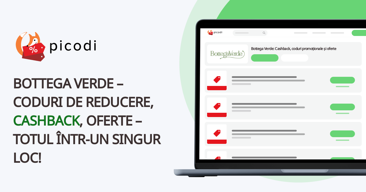 Cod reducere Bottega Verde | Ianuarie 2026 - Picodi România