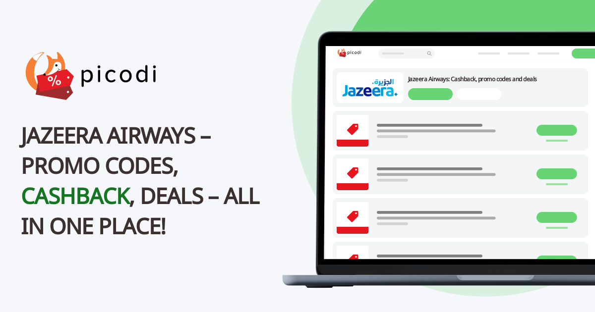 Jazeera Airways promo code | 50% | June 2026 | Picodi Saudi Arabia