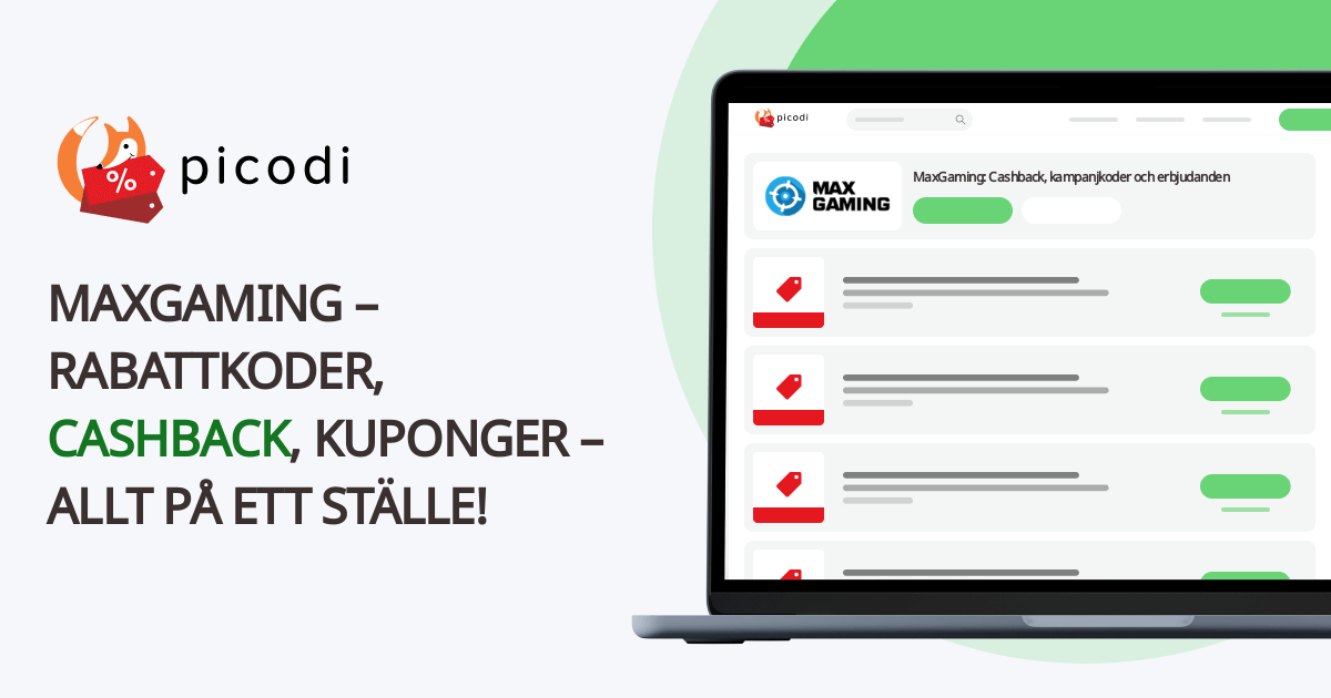 MaxGaming rabattkod | Hämta nu! | Oktober 2025 - Picodi