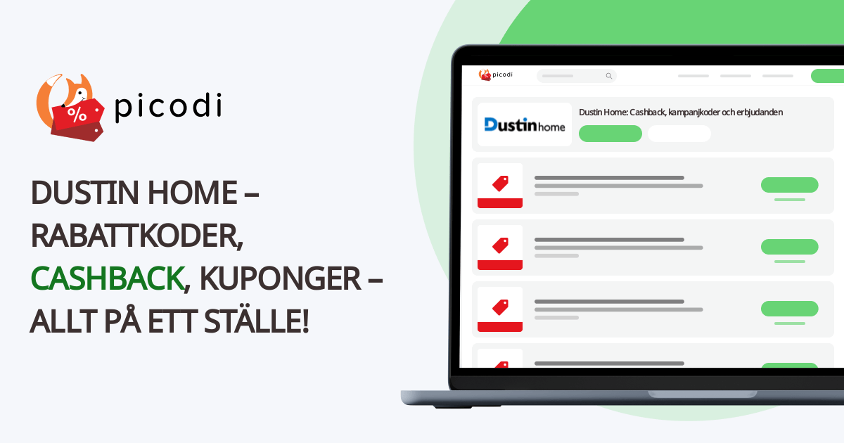 Dustin home rabattkod | Hämta nu! | November 2025 - Picodi