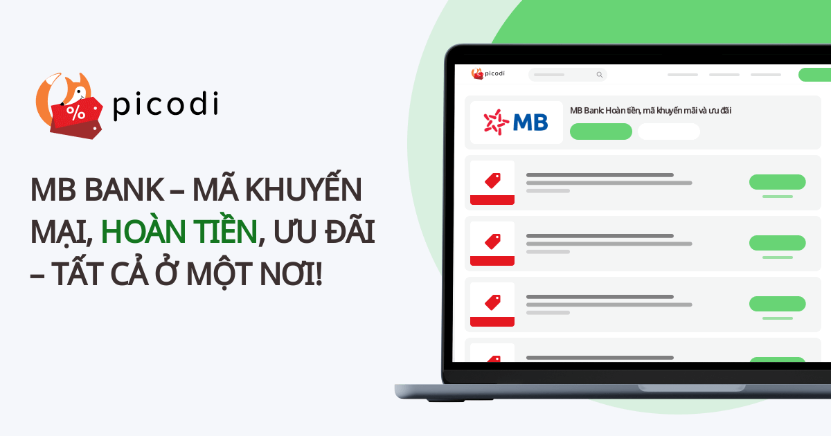 Mã giảm giá MB Bank | 20% | Tháng Sáu 2026 - Thử ngay!