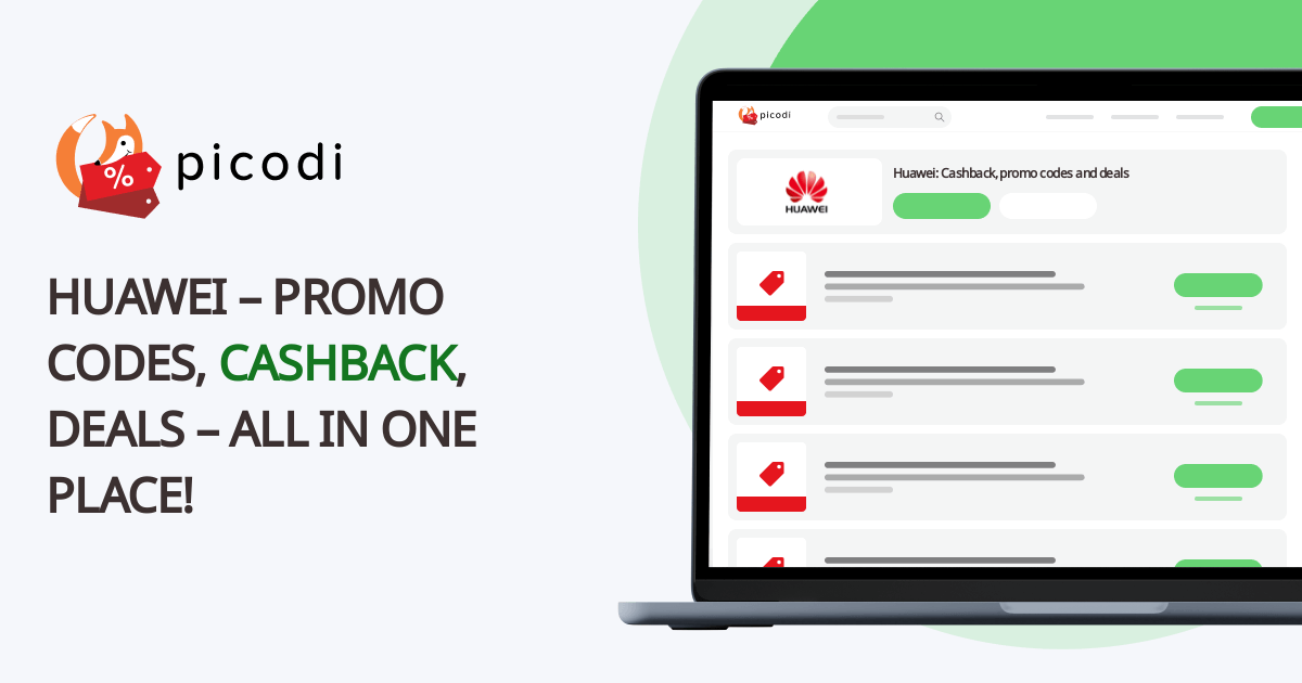 Huawei coupon code | 15% | May 2026 | Picodi South Africa